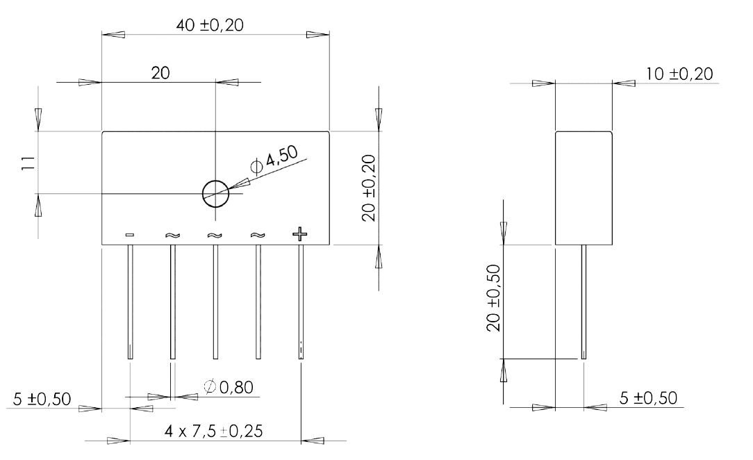 پل دیود DBI 25